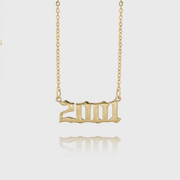 Birth Year Necklace | Gold or Silver | PRYA UK