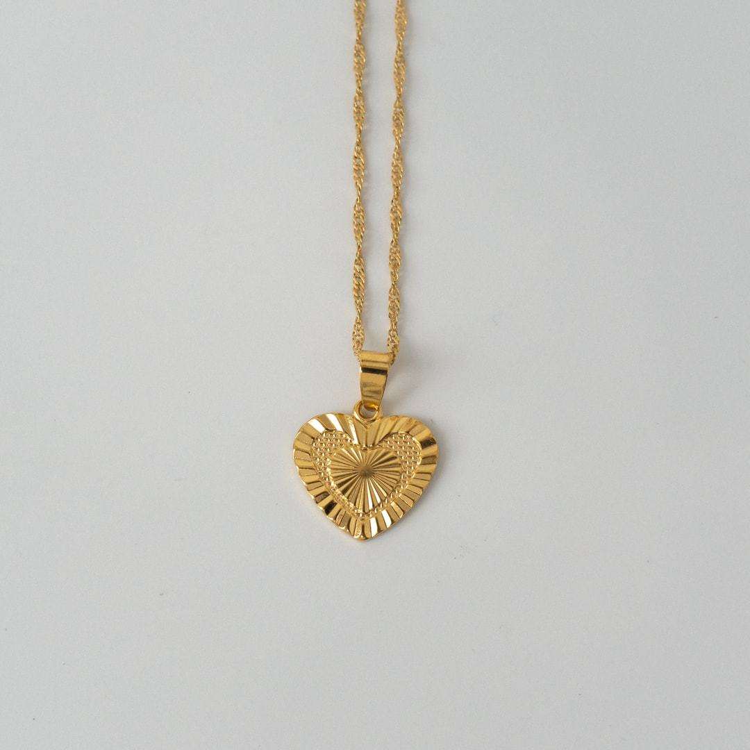 Heart Pendant Necklace | Gold | PRYA