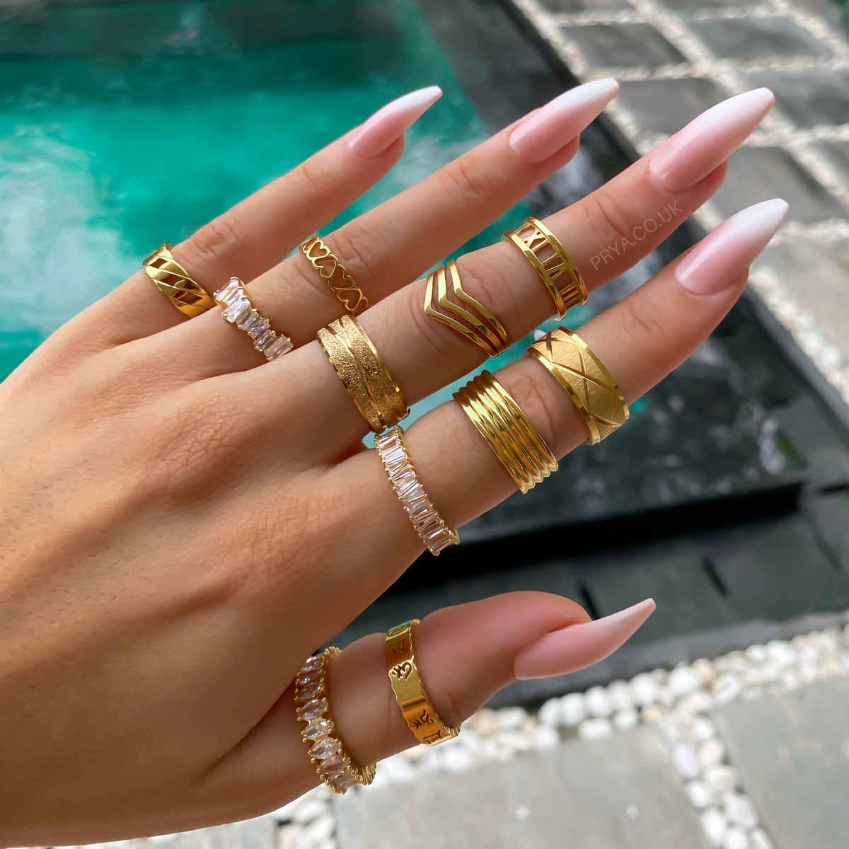3 Strand Chevron Ring | Gold Rings | PRYA